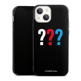 DeinDesign iPhone 13 Mini Handy Slim Case extra d&uuml;nn Silikon Handyh&uuml;lle schwarz H&uuml;lle Official Licensed Product Die Drei ??? Logo Silikon Slim Case