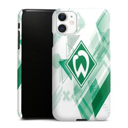 DeinDesign iPhone 11 Handy Premium Case Smartphone Handyh&uuml;lle Schutzh&uuml;lle gl&auml;nzend Sv Werder Bremen Official Licensed Product Muster Premium Case