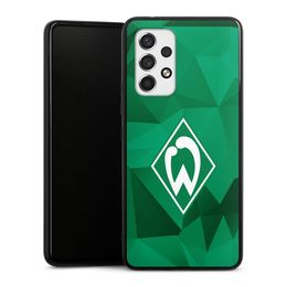 DeinDesign Galaxy A53 5G Handy Silikon H&uuml;lle Case schwarz Handyh&uuml;lle Official Licensed Product Camouflage Sv Werder Bremen