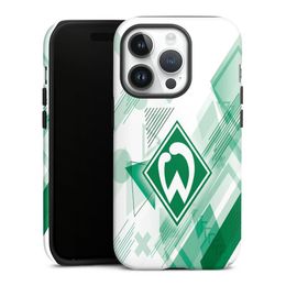 DeinDesign iPhone 14 Pro Handy Panzer Handyh&uuml;lle robuste Outdoor H&uuml;lle Schutzh&uuml;lle matt Official Licensed Product Sv Werder Bremen Muster Tough Case