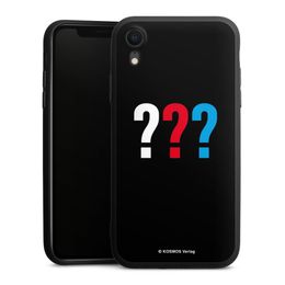 DeinDesign iPhone Xr Handy Premium Silikon H&uuml;lle Handyh&uuml;lle schwarz Case Official Licensed Product Die Drei ??? Logo Silikon Premium Case