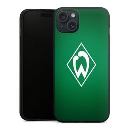 DeinDesign iPhone 15 Plus Handy Premium Silikon H&uuml;lle Handyh&uuml;lle schwarz Case Merchandise Sv Werder Bremen Logo Silikon Premium Case
