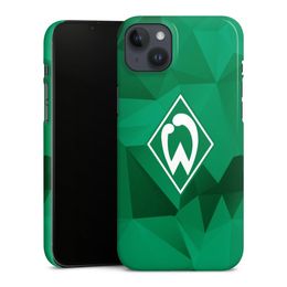 DeinDesign iPhone 14 Plus Handy Premium Case Smartphone Handyh&uuml;lle Schutzh&uuml;lle gl&auml;nzend Camouflage Sv Werder Bremen Official Licensed Product Premium Case