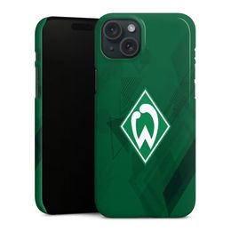 DeinDesign iPhone 15 Plus Handy Premium Case Smartphone Handyh&uuml;lle Schutzh&uuml;lle gl&auml;nzend Sv Werder Bremen Official Licensed Product Coat Of Arms Premium Case