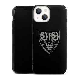 DeinDesign iPhone 13 Mini Handy Slim Case extra d&uuml;nn Silikon Handyh&uuml;lle schwarz H&uuml;lle Official Licensed Product Vfb Stuttgart Logo Silikon Slim Case