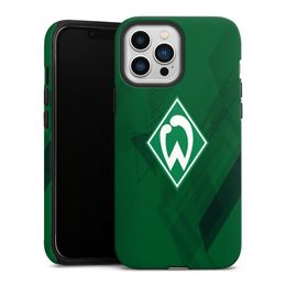 DeinDesign iPhone 13 Pro Max Handy Panzer Handyh&uuml;lle robuste Outdoor H&uuml;lle Schutzh&uuml;lle matt Sv Werder Bremen Official Licensed Product Coat Of Arms Tough Case