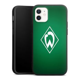 DeinDesign iPhone 12 mini Handy Premium Silikon H&uuml;lle Handyh&uuml;lle schwarz Case Merchandise Sv Werder Bremen Logo Silikon Premium Case
