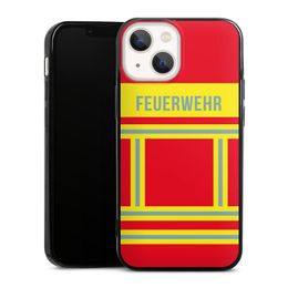 DeinDesign iPhone 13 Mini Handy Slim Case extra d&uuml;nn Silikon Handyh&uuml;lle schwarz H&uuml;lle Fire Fighters Life Saver Fire Fighter Silikon Slim Case