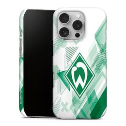 DeinDesign iPhone 16 Pro Handy Premium Case Smartphone Handyh&uuml;lle Schutzh&uuml;lle matt Official Licensed Product Sv Werder Bremen Muster Premium Case