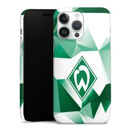 DeinDesign iPhone 14 Pro Max Handy Premium Case Smartphone Handyh&uuml;lle Schutzh&uuml;lle matt Tarnmuster Sv Werder Bremen Official Licensed Product Premium Case