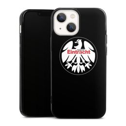DeinDesign iPhone 13 Mini Handy Slim Case extra d&uuml;nn Silikon Handyh&uuml;lle schwarz H&uuml;lle Eintracht Frankfurt Sge Official Licensed Product Silikon Slim Case