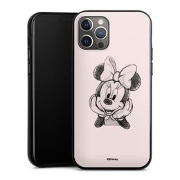 DeinDesign iPhone 12 Pro Handy Silikon H&uuml;lle Case schwarz Handyh&uuml;lle Official Licensed Product Disney Minnie Mouse
