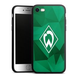 DeinDesign iPhone SE (2020) Handy Premium Silikon H&uuml;lle Handyh&uuml;lle schwarz Case Official Licensed Product Camouflage Sv Werder Bremen Silikon Premium Case