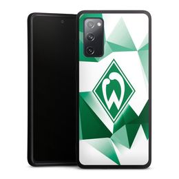 DeinDesign Galaxy S20 FE Handy Premium Silikon H&uuml;lle Handyh&uuml;lle schwarz Case Tarnmuster Official Licensed Product Sv Werder Bremen Silikon Premium Case