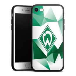 DeinDesign iPhone SE (2020) Handy Premium Silikon H&uuml;lle Handyh&uuml;lle schwarz Case Tarnmuster Official Licensed Product Sv Werder Bremen Silikon Premium Case