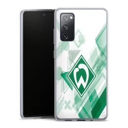 DeinDesign Galaxy S20 FE 5G Handy Silikon H&uuml;lle Case transparent Handyh&uuml;lle Sv Werder Bremen Official Licensed Product Muster Silikon Case