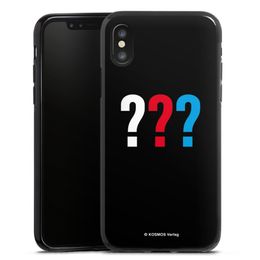 DeinDesign iPhone X Handy Silikon H&uuml;lle Case schwarz Handyh&uuml;lle Official Licensed Product Die Drei ??? Logo