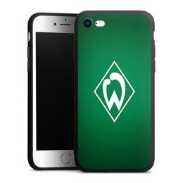 DeinDesign iPhone SE (2022) Handy Premium Silikon H&uuml;lle Handyh&uuml;lle schwarz Case Merchandise Sv Werder Bremen Logo Silikon Premium Case