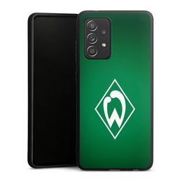 DeinDesign Galaxy A52s 5G Handy Premium Silikon H&uuml;lle Handyh&uuml;lle schwarz Case Logo Sv Werder Bremen Merchandise Silikon Premium Case