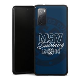 DeinDesign Galaxy S20 FE 5G Handy Silikon H&uuml;lle Case schwarz Handyh&uuml;lle Soccer Merchandise Msv Duisburg