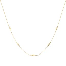 Collier Luigi Merano "mit Elementen geschwungen, Gold 585" Halsketten Gr. 45cm, Gelbgold 585, goldfarben (gold) Damen