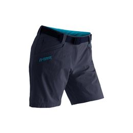 Funktionsshorts Maier Sports "Lulaka Shorts" Gr. 38, Normalgrößen, blau (türkis), Damen, 90% Polyamid, 10% Elasthan, Hosen, Damen Shorts, kurze Wanderhose, Outdoorhose mit 4 Taschen, Regular Fit