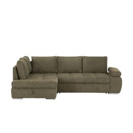 switch Ecksofa aus Flachgewebe Sky ¦ grün ¦ Maße (cm): B: 265 H: 89 T