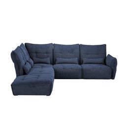 Höffner Ecksofa Jeaneva ¦ blau ¦ Maße (cm): B: 275 H: 101 T: 320