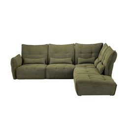 Höffner Ecksofa Jeaneva ¦ grün ¦ Maße (cm): B: 320 H: 101 T: 275