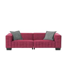 Smart Big Sofa Delilah ¦ rot ¦ Maße (cm): B: 255 H: 69 T: 106