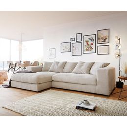 DeLife Ecksofa Svada 285x175 cm Mikrofaser Beige Recamiere links