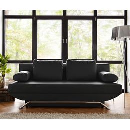 DeLife Schlafsofa Cady 200x90 cm Schwarz mit Schlaffunktion