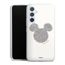 DeinDesign Galaxy A54 5G Handy Silikon Hülle Case weiß Handyhülle Mickey Mouse Heart Disney Silikon Case