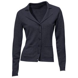 Heine Witt Damen Feinstrickjacke mit Reverskragen, royalblau, Gr&ouml;&szlig;e 44