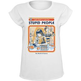 Steven Rhodes A Cure For Stupid People T-Shirt wei&szlig; in 3XL POF - BY021 white