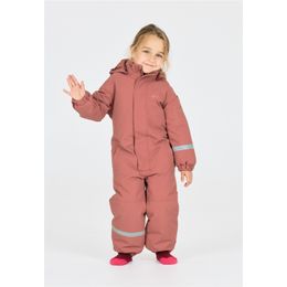 Schneeoverall ZIGZAG "Vally" Gr. 104, EURO-Größen, rosa (altrosa), Kinder, 100% Polyester, Overalls, mit wasser- und winddichter TPU-Membran