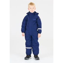 Schneeoverall ZIGZAG "Vally" Gr. 104, EURO-Größen, blau (dunkelblau, blau), Kinder, 100% Polyester, Overalls, mit wasser- und winddichter TPU-Membran