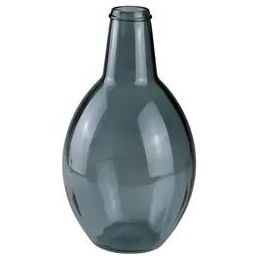 Bodenvase AM Design, blau (dunkelblau), B:20,00cm H:38,00cm T:20,00cm, Glas, Vasen, mundgelasen, Höhe 38 cm