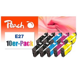 Peach 10er-Pack Tintenpatronen ersetzt Epson T2706, No. 27