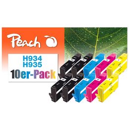 Peach 10er-Pack Tintenpatronen ersetzt HP No. 934, No. 935