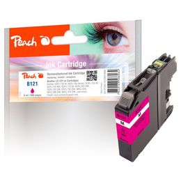 Peach Tintenpatrone magenta ersetzt Brother LC-121M