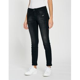 Skinny-fit-Jeans Gang "94NELE", Damen, Gr. 32, N-Gr, schwarz (schwarz used wash), Denim/Jeans, Obermaterial: 64% Baumwolle, 20% Polyester, 14% Modal, 2% Elasthan, casual, skinny fit lang, Jeans