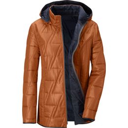 Damen Wendejacke mit Kapuze, abzippbar cognac, Gr&ouml;&szlig;e 42
