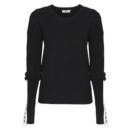 Influencer Pullover Damen Gr&ouml;&szlig;e L schwarz / wei&szlig;