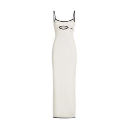 K by KARL LAGERFELD Karl Lagerfeld Strandkleid ' CROCHET BEACH ' Damen Gr&ouml;&szlig;e 34 creme / schwarz