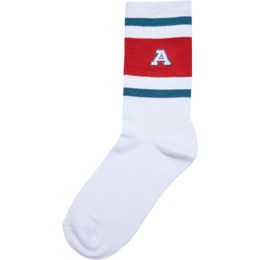 Urban Classics Socken 'College Team' Damen Gr&ouml;&szlig;e 47/50 dunkelgr&uuml;n / rot / wei&szlig;