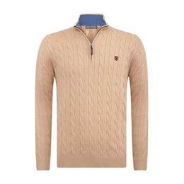 Jacey Quinn Pullover Herren Gr&ouml;&szlig;e L sand / blau