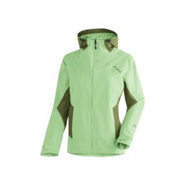 Outdoorjacke Maier Sports "Partu rec W" Gr. 50, grün (schilfgrün), Damen, 100% Polyester (50% Recycelt), Jacken, Damen Funktionsjacke, wasserdichte Regenjacke mit Kapuze, Wanderjacke