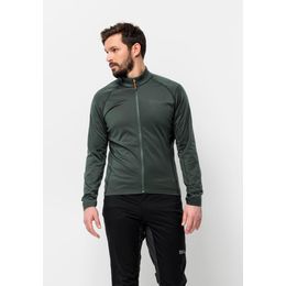 Fahrradjacke Jack Wolfskin "MOROBBIA FZ M", Damen, Gr. M (50), gr&uuml;n (schwarz, olive), OBERSTOFF 91% POLYESTER, 9% ELASTHAN LINING 100% POLYESTER, Jacken Fahrradjacke