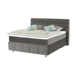 Jette Home Boxspringbett Braid ¦ grau ¦ Maße (cm): B: 182 H: 123